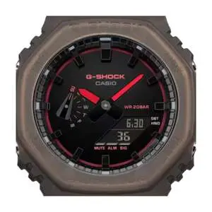 Casio G-shock Octagonal Resin Watch - Brown/red