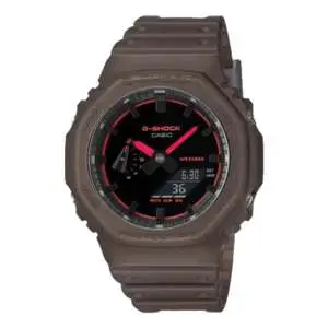 Casio G-shock Octagonal Resin Watch - Brown/red
