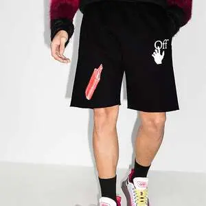Off-White Pascal Applique Casual Shorts