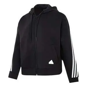 Adidas Future Icons 3-stripes Full-zip Hoodie - Black/white