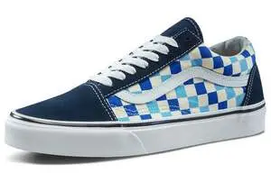 VANS Old Skool Checkerboard Sneakers - Blue