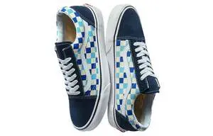 VANS Old Skool Checkerboard Sneakers - Blue