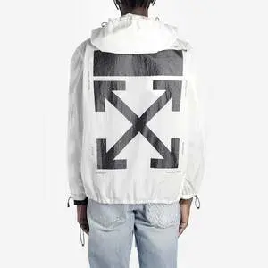 Off-White Fw19 Printing Pullover Hooded Jacket