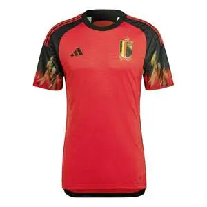Adidas Belgium 2022-2023 Authentic World Cup Home Jersey - Red