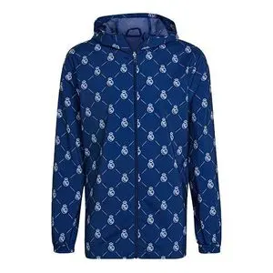 Adidas Real Madrid All-over Print Hooded Jacket - Multi-color