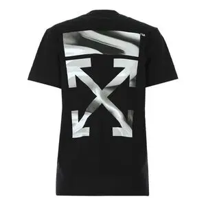 Off-White Short Sleeve Arrows Logo T-shirt - Black