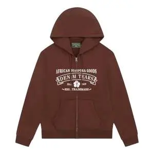 DENIM TEARS Adg Zip Hoodie - Brown