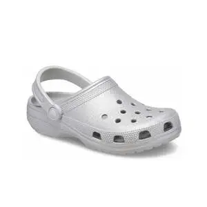 CROCS Classic Glitter Clogs - Silver
