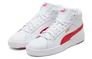 PUMA Serve Pro Lite Mid Top Sneakers - White/red
