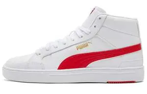 PUMA Serve Pro Lite Mid Top Sneakers - White/red