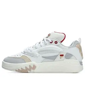 FILA FUSION Desperado Vintage Basketball Sneakers - White/grey/red