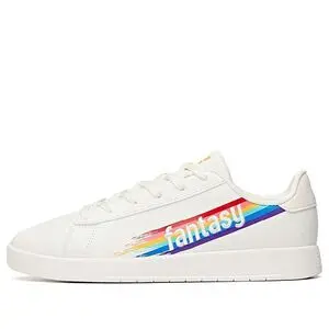 ANTA Skateboarding Series Lace-up Sneakers - White/rainbow