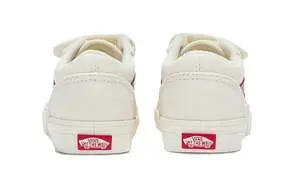 VANS Old Skool V Retro Low Top Sneakers - White/red