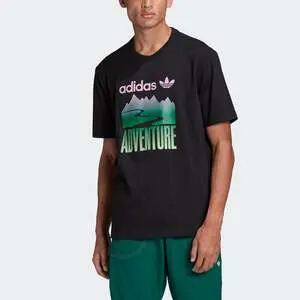 Adidas Originals Adv Mount Tee Retro Pattern Sports Short Sleeve