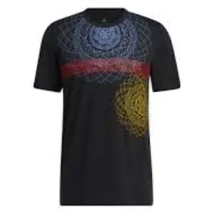 Adidas Dame Ep Gm T-shirt 'black Blue Yellow - Black/blue/yellow