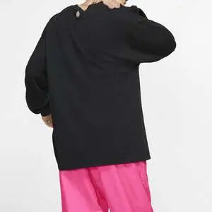 Nike X Atmos Jointly Signed Printing Round Collar Long Sleeve T-shirt - Black