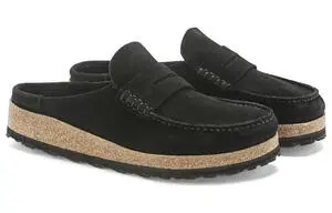 BIRKENSTOCK Naples Suede Leather Mules