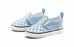 VANS Checkerboard Slip-on Low Top Sneakers - Blue/white