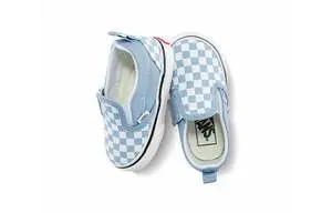 VANS Checkerboard Slip-on Low Top Sneakers - Blue/white