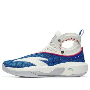 ANTA Klay Thompson "baseball" High Top Sneakers - White/blue/red