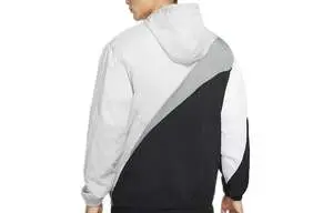 JORDAN Air Jumpman Wave Asymmetric Logo Pattern Splicing Woven Jacket