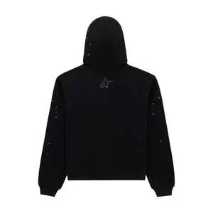 SP5DER Rhinestone Punk V2 Hoodie - Black