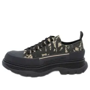 Alexander McQueen Graffiti Tread Slick Lace-up Sneakers - Beige/green/black