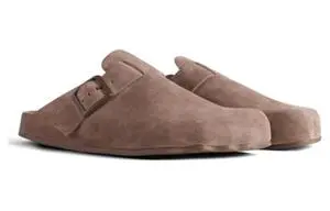 Balenciaga Matte Calfskin Mules - Tan