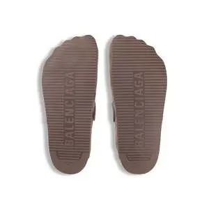 Balenciaga Matte Calfskin Mules - Tan