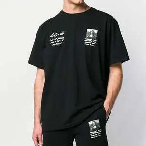 Off-White Ss19 Mona Lisa Print Short Sleeve - Black
