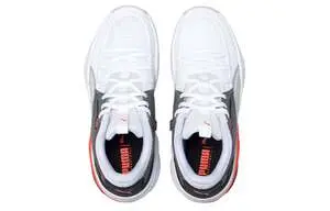 PUMA Court Rider Low Top Basketball Sneakers - White/gray/orange
