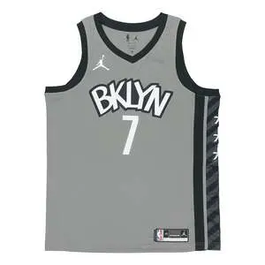 JORDAN Brooklyn Nets Durant 7 Jersey - Gray