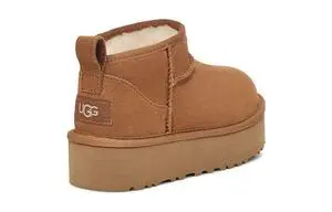 UGG Classic Ultra Mini Platform Ankle Boots - Tan