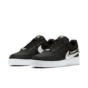 Nike Force 1 '07 Premium "silver Swoosh" Sneakers - Black