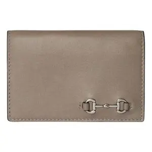 Gucci 25 Horsebit Long Card Case - Beige