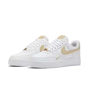 Nike Force 1 '07 Essential Low Top Sneakers - White/gold