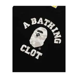 A BATHING APE X Clot Camo College Relaxed Fit T-shirt - Black