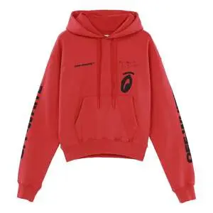 Off-White Oversized Graffiti Hooded Fleece