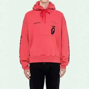 Off-White Oversized Graffiti Hooded Fleece
