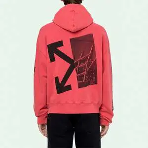 Off-White Oversized Graffiti Hooded Fleece