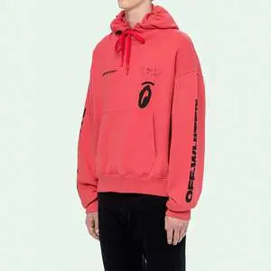 Off-White Oversized Graffiti Hooded Fleece