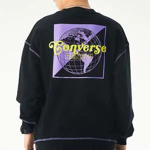 CONVERSE Renew Graphic Crewneck Sweatshirt - Black