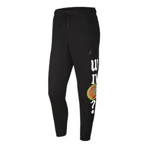 Nike Jordan Why Not? Casual Sports Elastic Waistband Fleece Long Pants/trousers - Black