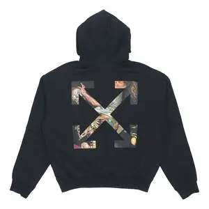 Off-White Fw20 Painting Arrow Hooded Sweater - Black