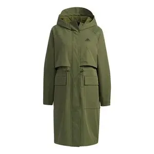 Adidas Long Fleece-lined Hooded Windbreaker Jacket - Default Color