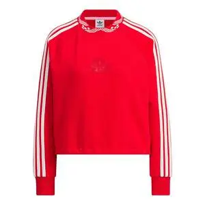 Adidas Originals Jacquard Rib Crewneck Sweatshirt - Red