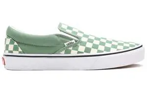 VANS Classic Slip-on Checkerboard Low Top Sneakers - Green