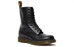 Dr. Martens 1490 Mid Calf Lace Up Boots - Black/black