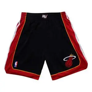 Mitchell & Ness X Nba Miami Heat Road 2012-13 Shorts - Black/red