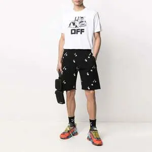 Off-White Logo Print Short Skirt